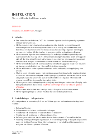 VD-instruktion | DokuMera