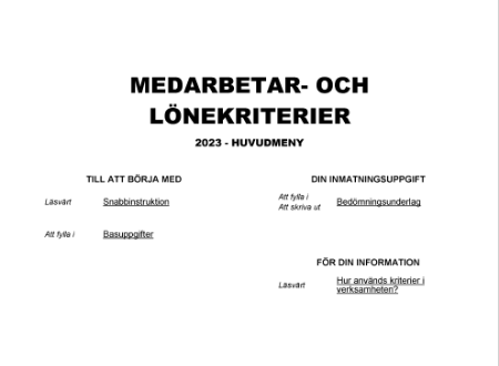 Medarbetar- och lönekriterier | DokuMera