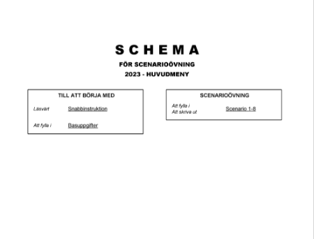 Schema scenarioövning säkerhet | DokuMera