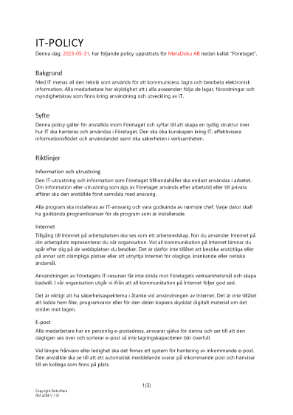 Policydokument | DokuMera