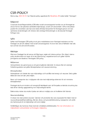 Policydokument | DokuMera