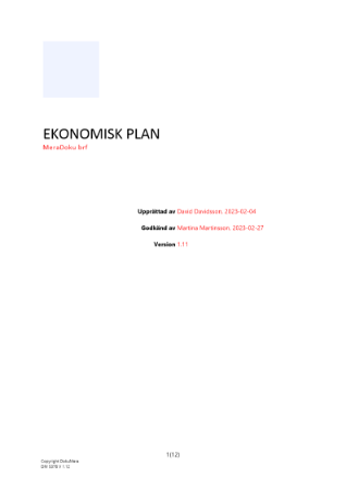 Ekonomisk plan för brf | DokuMera