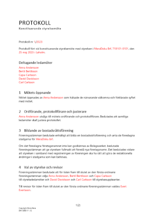 Fullmakt företräda medlem i brf | DokuMera