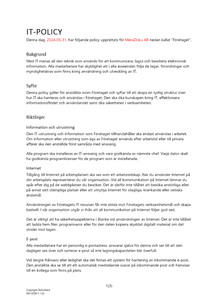 IT-policy | DokuMera