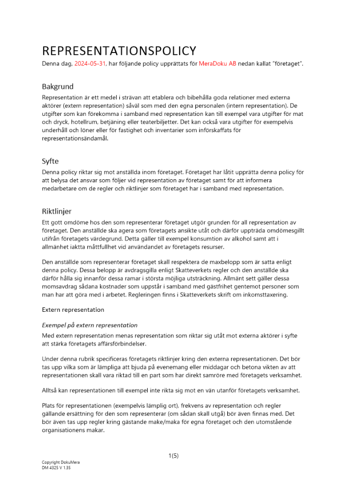 Representationspolicy | DokuMera